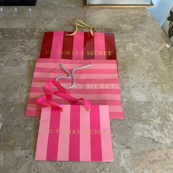 Victoria's Secret | Bags | Euc Three Victorias Secret Paper Bags | Poshmark